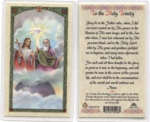 Prayer to the Holy Trinity Holy Card (HC9-077E) - Laminated - Pack of ...