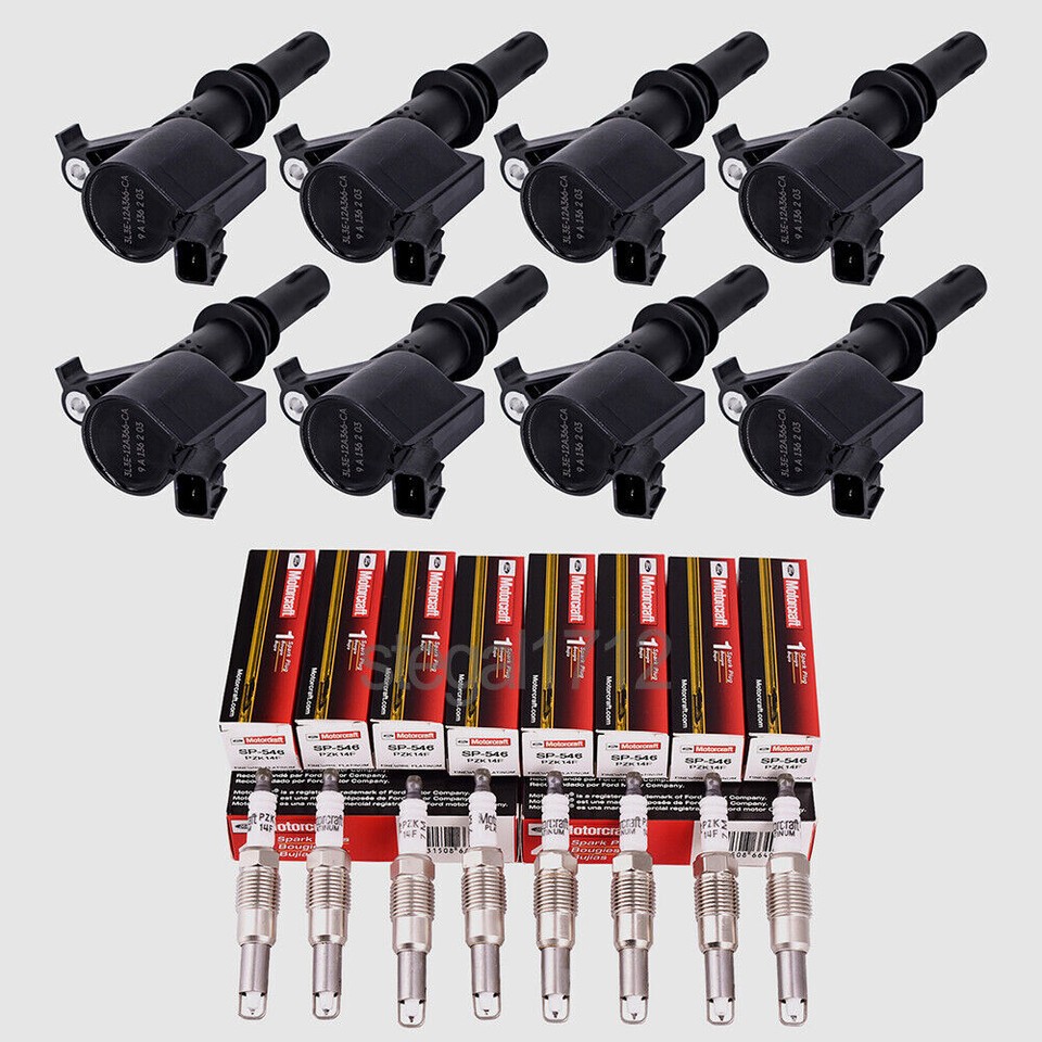 8pcs OEM Genuine DG511 Ignition Coil & Spark Plug SP546 For F150 Ford ...