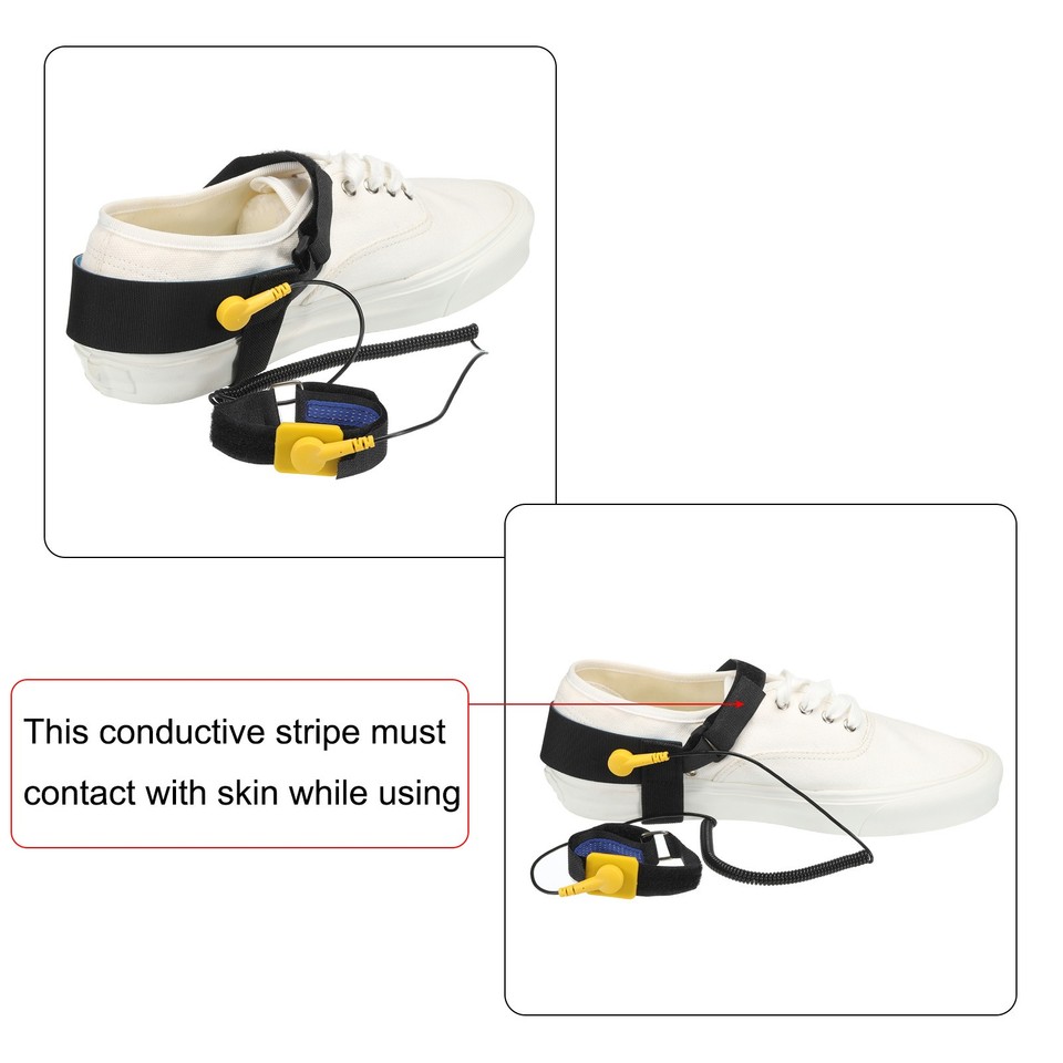 2pcs ESD Anti Static Foot Heel Straps Anti Static Wrist Strap ...