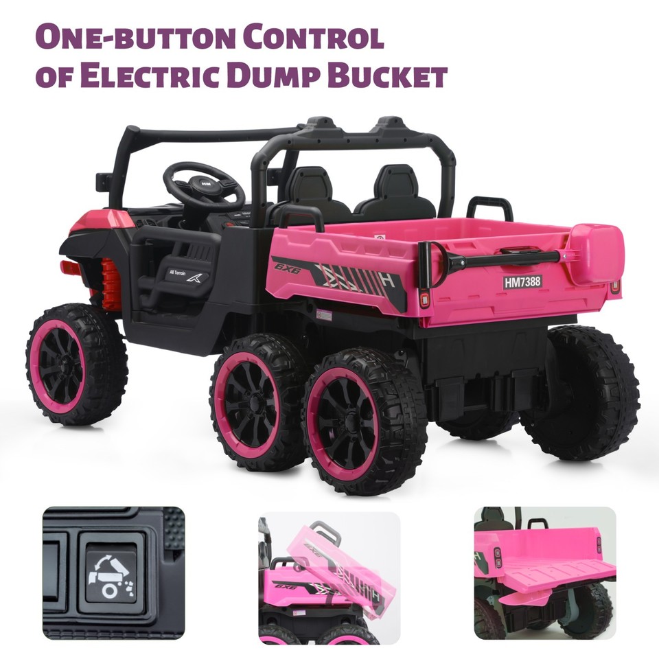 12V/24V Kids Ride on Toy Electric Powered Wheels Car Toddler Dump Bed ...