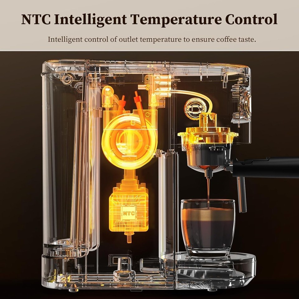 Espresso Machine 20 Bar, Semi-Automatic Professional Coffee Machine for ...