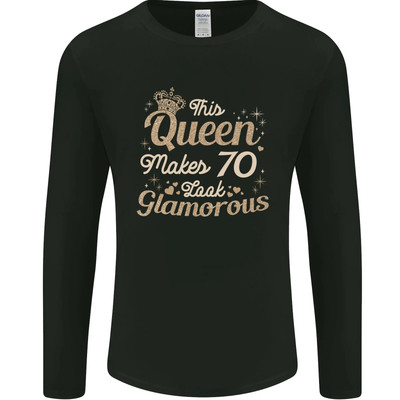 70th Birthday Queen Seventy Years Old 70 Mens Long Sleeve T-Shirt | eBay UK