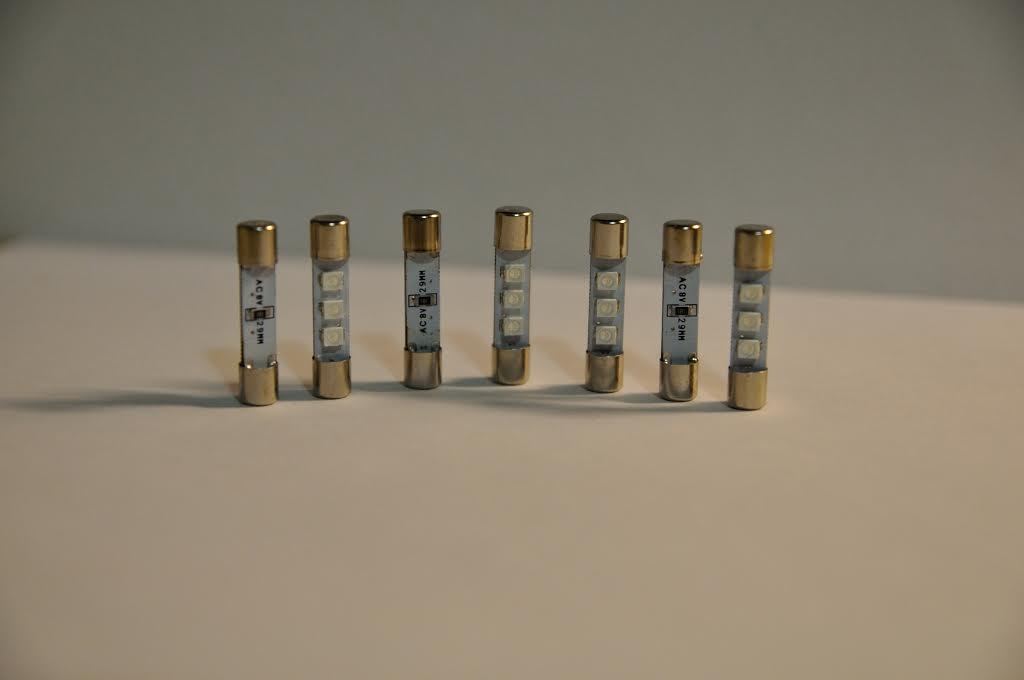 (7)WARM WHITE LED 8V FUSE LAMP/STEREO-HK 330A,B,C/ HK 430-730-630 ...