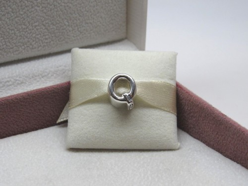 New Pandora NO BOX Letter Q Sterling Silver Initial Charm #797471 Bead ...