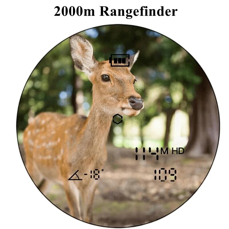 10X42 Laser Binoculars with Rangefinder Distance Meter 2000m Range ...