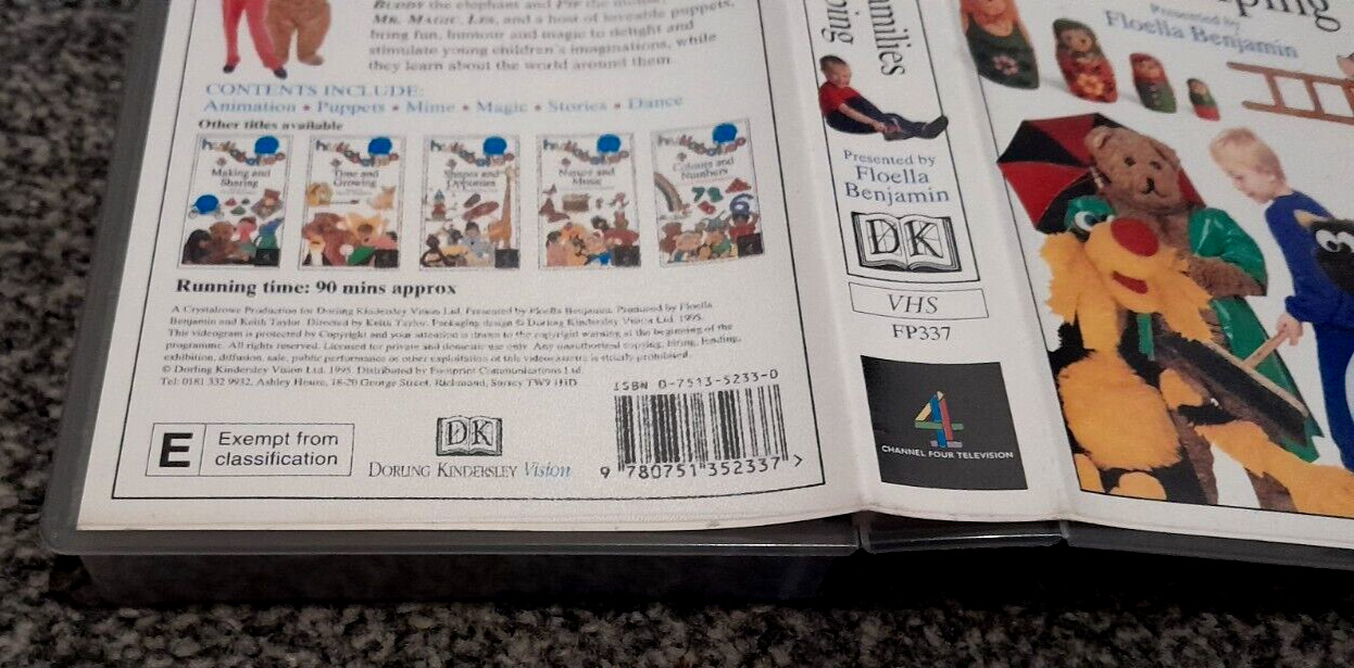 HULLABALLOO CLOTHES FAMILIES AND HELPING FLOELLA PAL VHS VIDEO KIDS ...