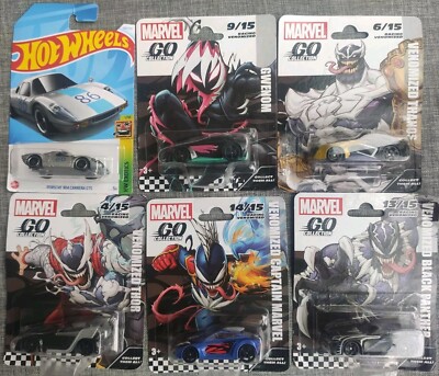 MARVEL GO And Hot Wheel Lot. 6 X Cars See Pics All Carded | eBay