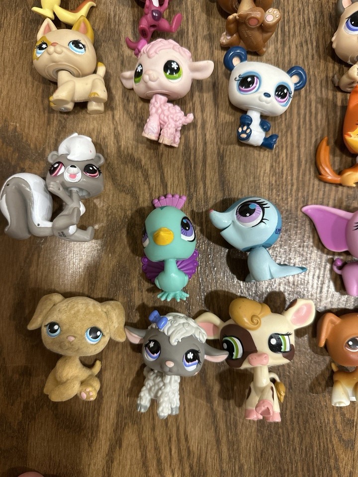 Huge Littlest Pet Shop LPS Lot 70+ Authentic Pets Cats Dogs Rare ...