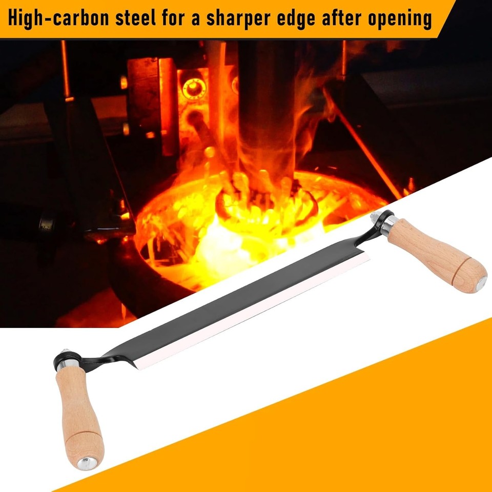 10" straight Knife Draw Knife Draw knife debarking tool Draw Knife Hand ...