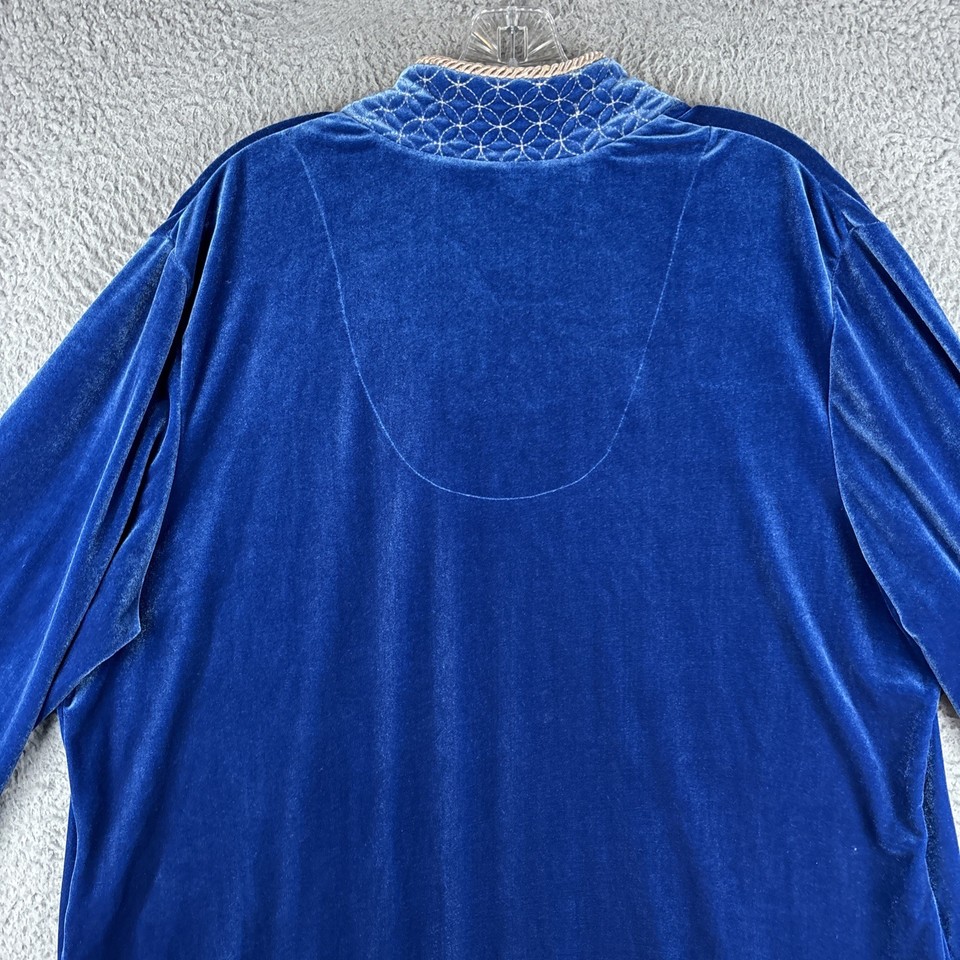 Vintage Adonna Robe Large Blue Velvet Flowing Luxurious Bed Coat ...
