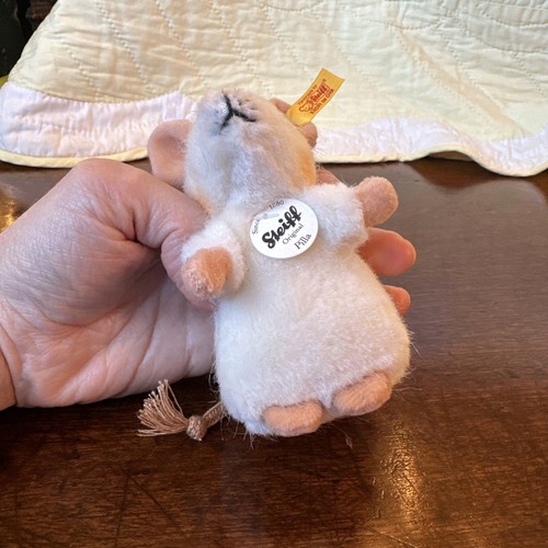 Steiff Pilla mouse white Tiny Mini Mice Stuffed Animal Plush Pink 2 | eBay