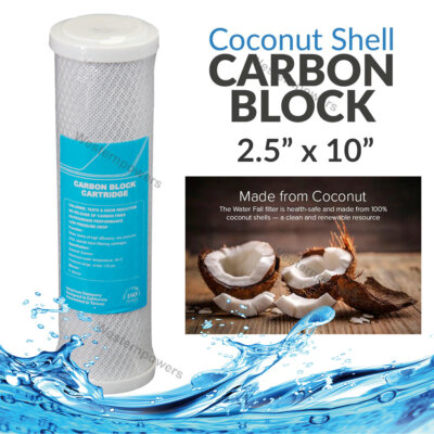 Activated Carbon Block Water Filter Cartridge 10'' 5 Micron CTO Coconut ...