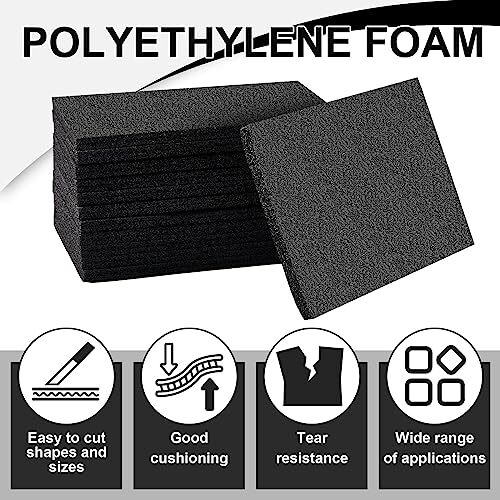 12Pk Polyethylene Foam Pads for Packing Foam Sheets Cuttable Cushioning ...