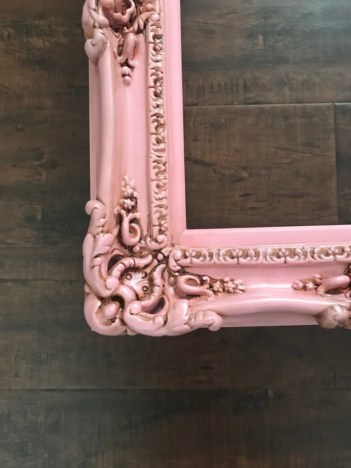 12x16 Ornate Picture Frame, Baroque Wall Vintage Pink Frame for Canvas ...