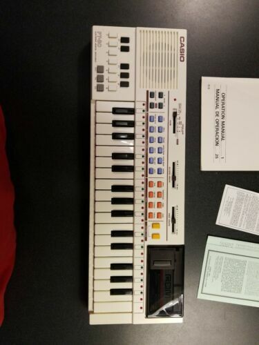 Vintage 1980s Casio Model Pt-80 Electronic Keyboard With ROM Drive for ...