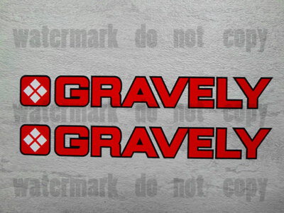 2x Gravely black stickers decals pegatinas mower Tractor Walk Behind ...