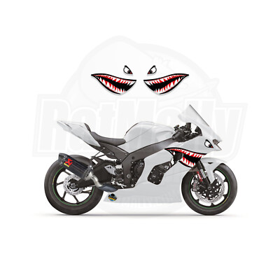 SHARKS TEETH WRAP GRAPHICS SET - RACE DECALS. Kawasaki ZX-10RR ...