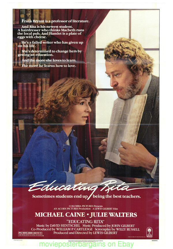 EDUCATING RITA MOVIE POSTER 1983 Original 27x41 MICHAEL CAINE JULIE ...