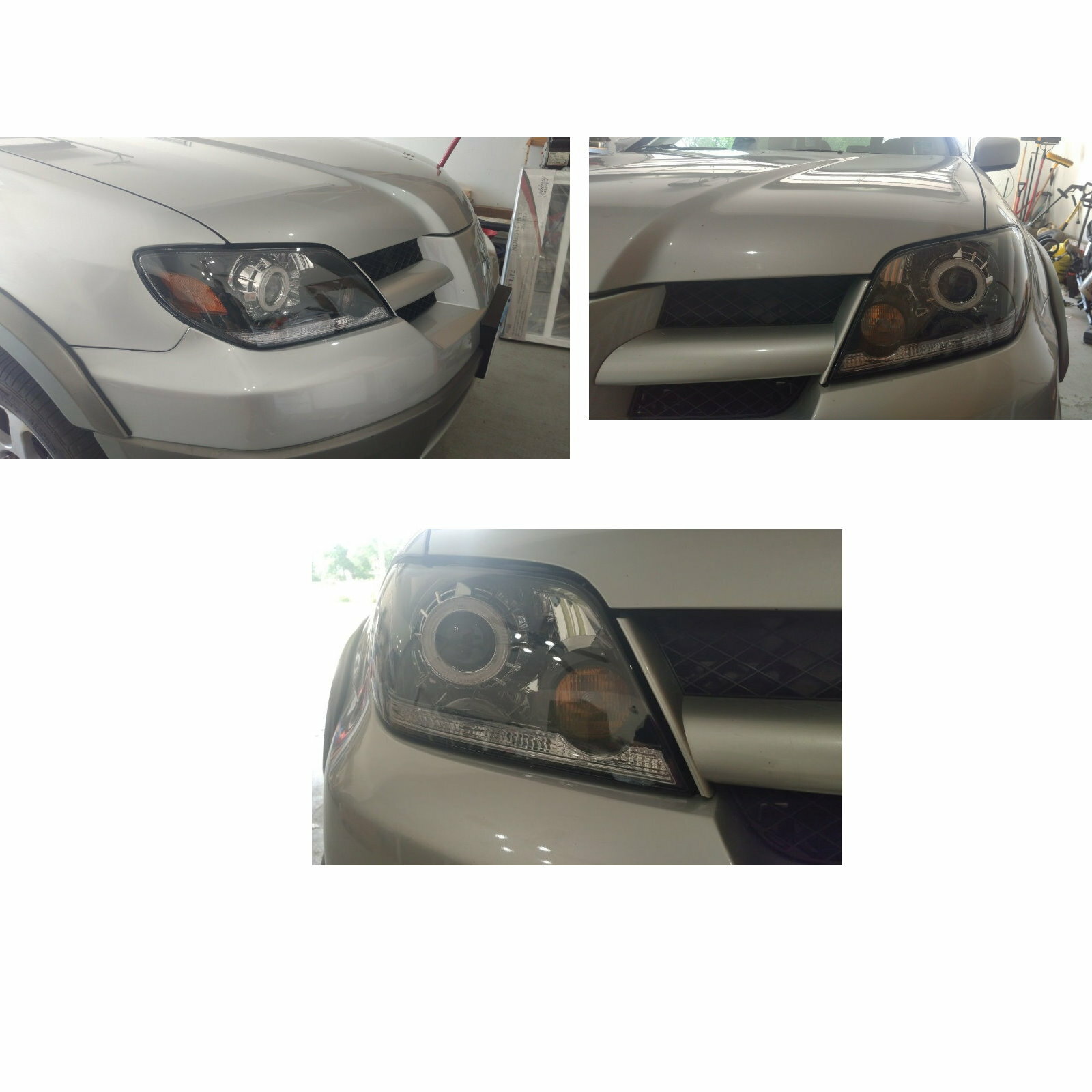 Outlander MK1 03-05 Guide LED Angel-Eye Headlight Black US for ...