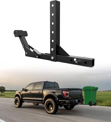 ELITEWILL Trash Can Hauler Hitch Trash Can Transporter for UTV with 2 ...