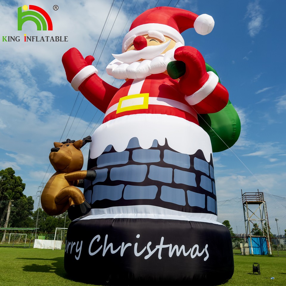 20FT 26FT 33FT Giant Inflatable Santa Claus Fit Outdoor Christmas ...