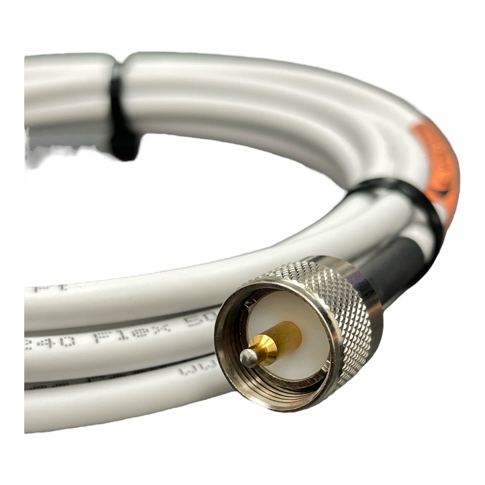 JEFA Tech RG-8X White Coax PL-259 for Ham Radio | CB | Marine VHF AIS ...