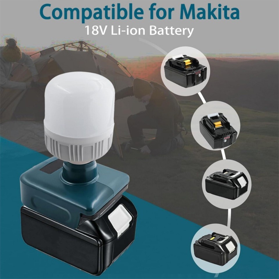 LED Work Light Cordless Lamp Flashlight Camping Light for Makita 18V ...