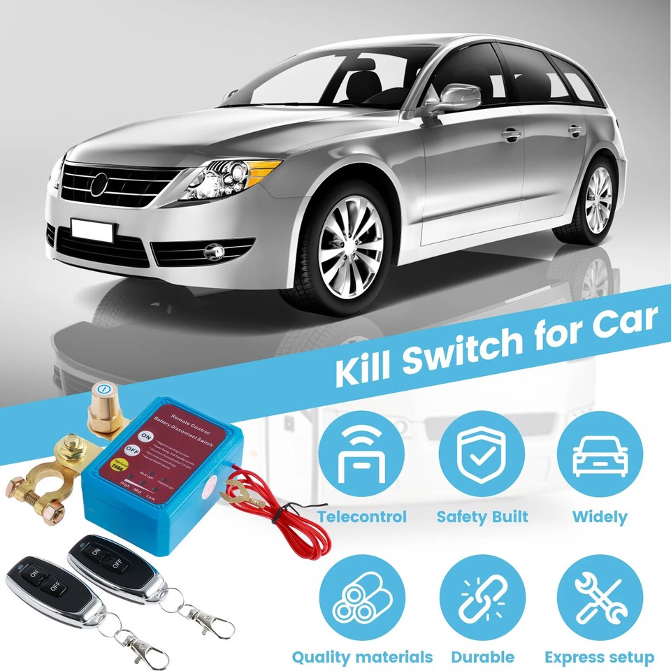 12V 240A Kill Switch Automatic Power Shut Off Switch Remote Battery ...