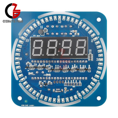 DS1302 Rotating LED Electronic Clock 51 Learning Board 5V DIY/Assembled ...