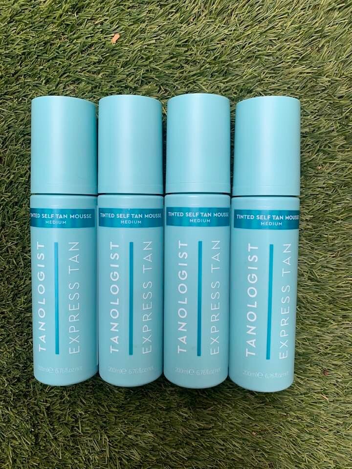 TANOLOGIST EXPRESS TAN TINTED SELF TAN MEDIUM MOUSSE 200ML X 4 BOTTLES ...