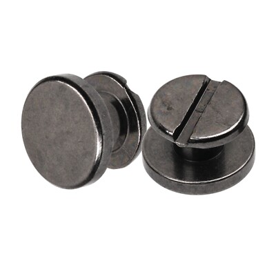 40X Black Brass Chicago Screws Leather Rivets Belt Craft Stud Binding ...