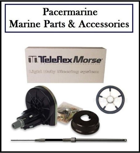 Teleflex 9FT Boat Steering Kit System Outboard Max 53HP Includes Black ...