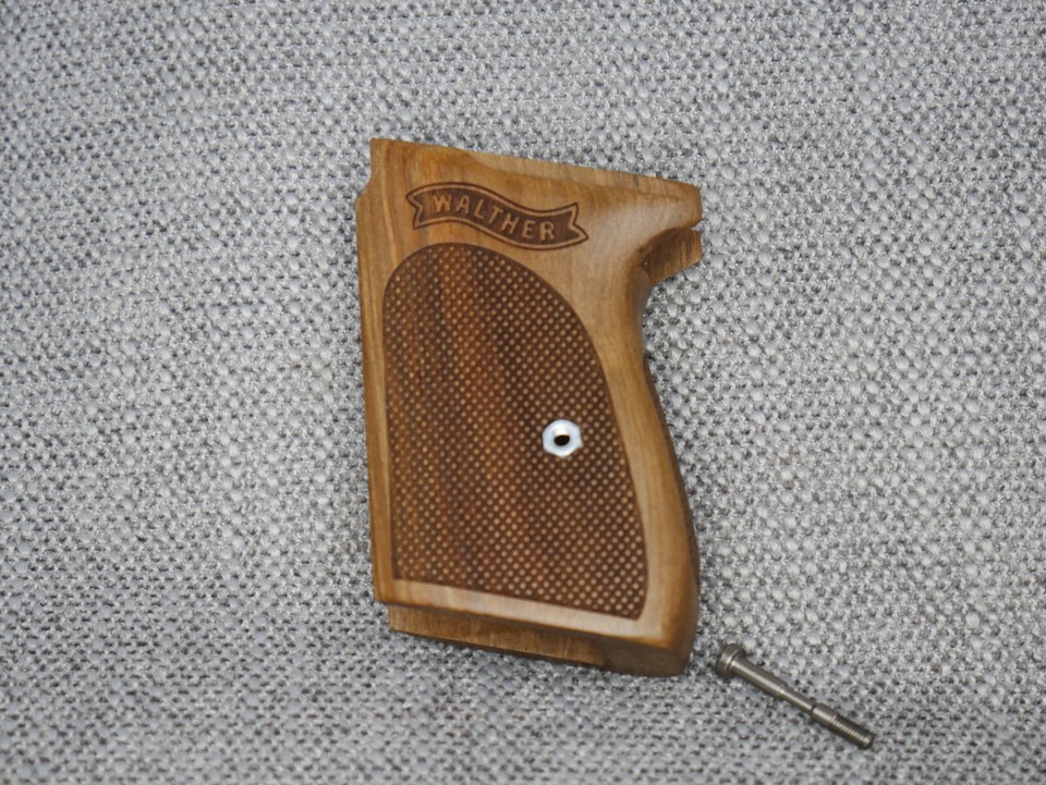Walther PPK wraparound walnut grip/grips custom design "checkered ...
