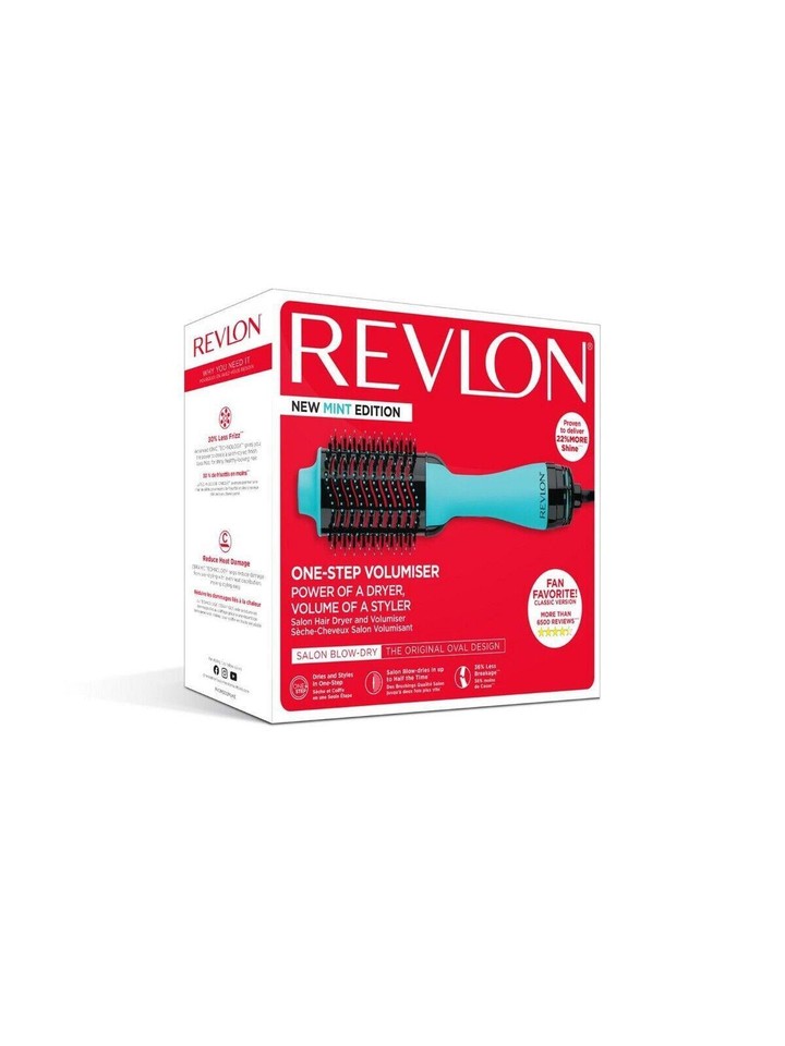 Revlon Hair Dryer and Volumiser Brush Pro Salon One Step Mint RVDR5222 ...