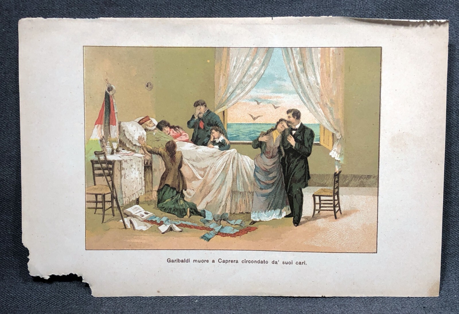 Color Litho Print Giuseppe Garibaldi 1894 the Death of Garibaldi in ...