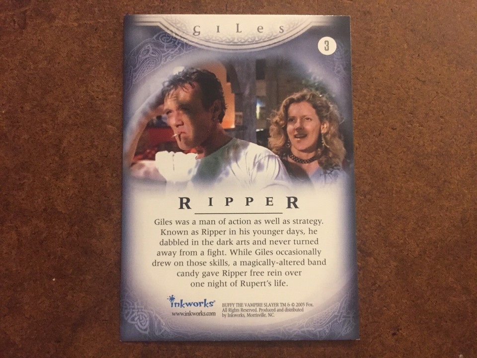 Ripper 3 Giles Men Of Sunnydale Buffy The Vampire Slayer Card | eBay