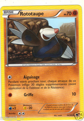 Pokémon n° 54/98 - ROTOTAUPE - PV70 (A3619) | eBay