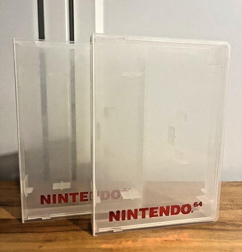 Lot of 2 NINTENDO 64 OEM Hard Plastic Clamshell Cases CLEAR | eBay