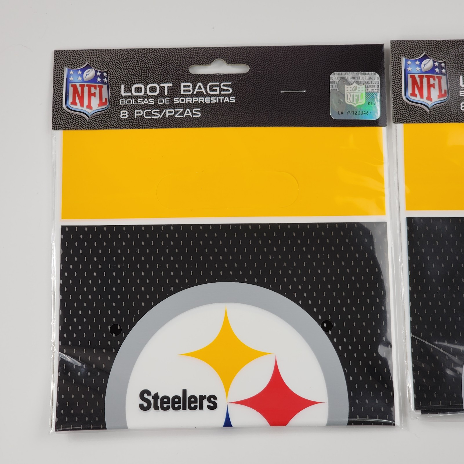 Pittsburgh Steelers NFL Football Party Favor Loot Bags (Set of 2)