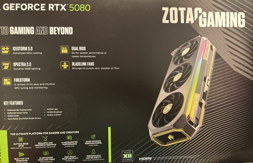 New IN HAND ZOTAC Gaming GeForce RTX 5080 AMP Extreme Infinity DLSS 4 ...