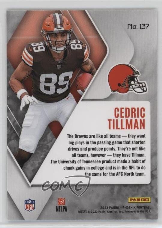 2023 Panini Phoenix Rookies Silver Seismic Cedric Tillman #137 Rookie ...