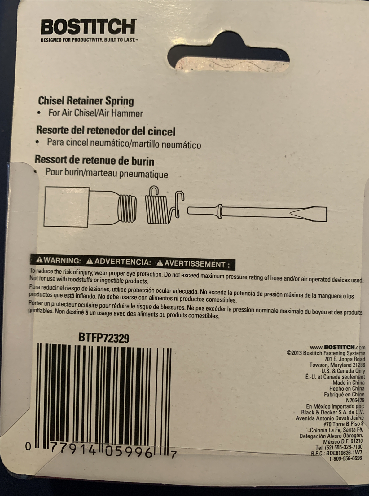 Bostitch BTFP72329 Air Chisel Hammer Retainer Spring for sale online | eBay