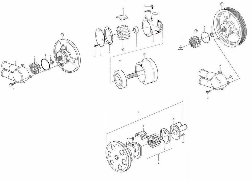 Water pump impeller for Volvo Penta OMC Cobra RO: 3862281 21213660 ...