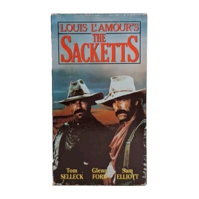 The Sackets Louis L'Amour's 1990 VHS 2 TAPE Tom Selleck Glenn Ford Sam ...