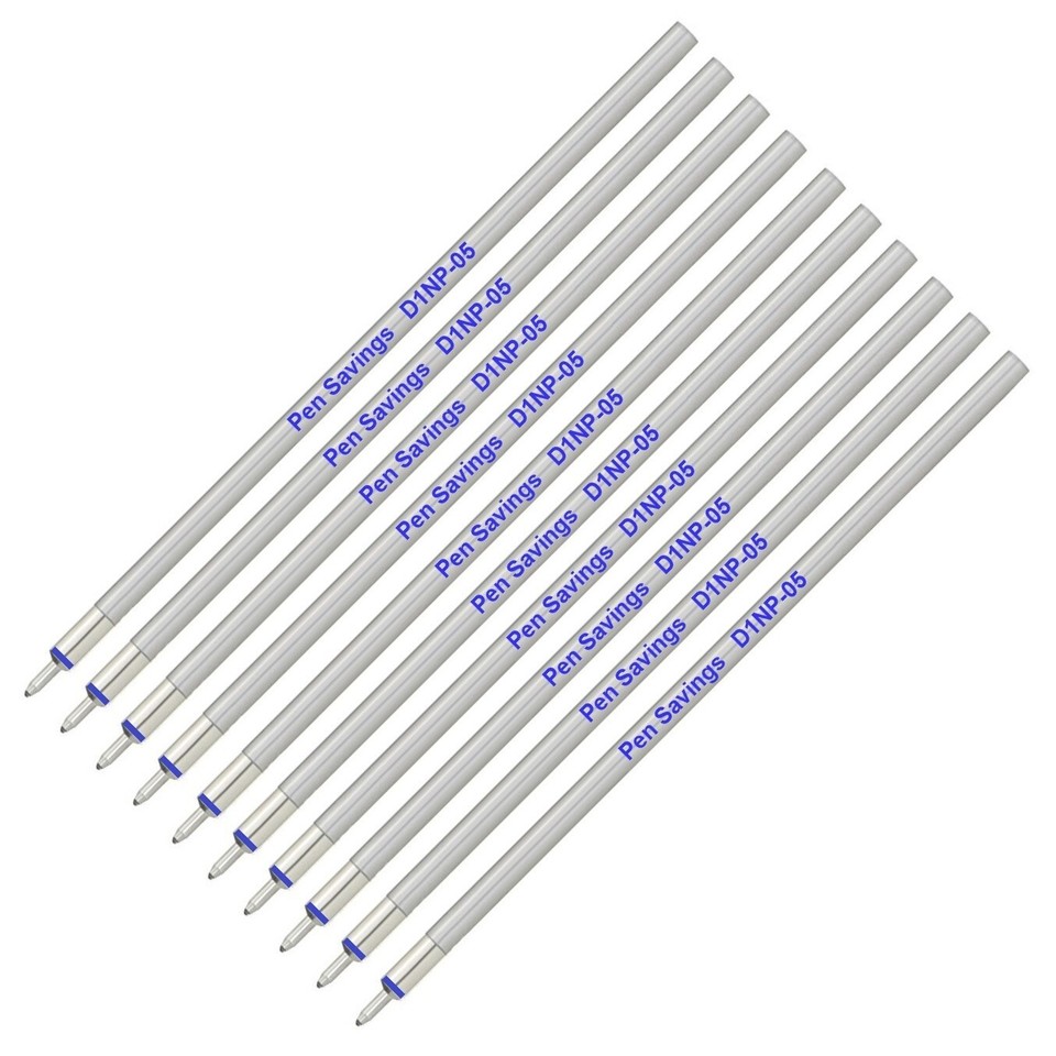 10 Pack D1 Mini Ballpoint Pen Refills, Needle Point Extra Fine Tips ...