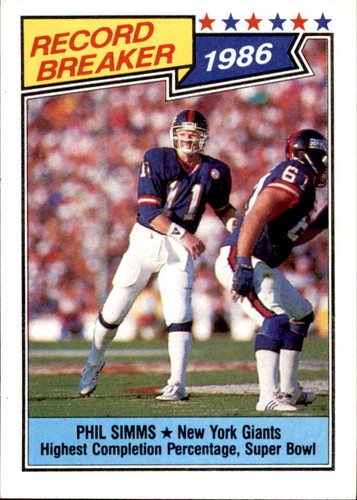 1987 Topps #8 Phil Simms EX | eBay