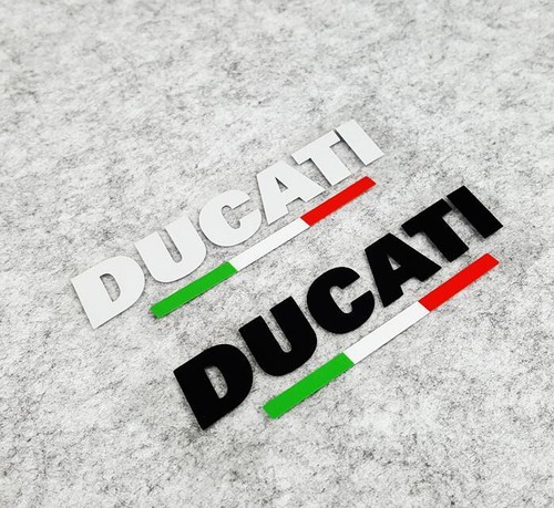 2 pcs Motorcycle Reflective Fuel Gas Tank Emblem Decals For DUCATI ...