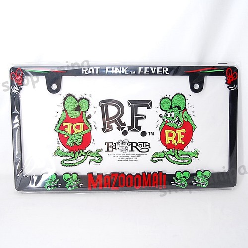 Raised Rat Fink Face Logo License Plate Frame for Japanese License ...