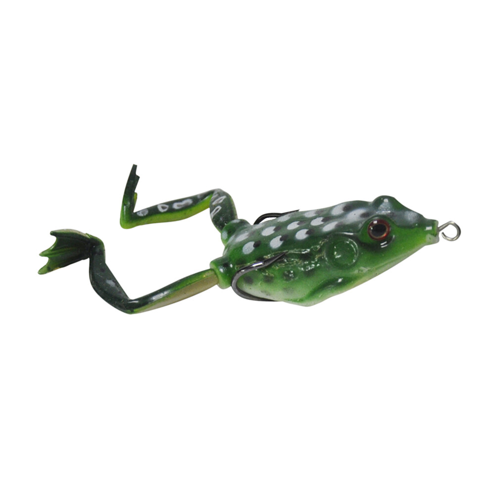 50Pcs Topwater Rubber Frog Fishing Lures Realistic Frog Bait Hook 6cm ...