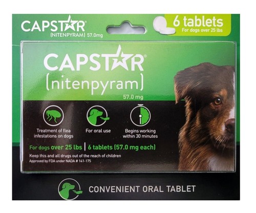 CAPSTAR (nitenpyram) 6 Tablets - Dogs OVER 25lbs Exp 2026+ 3387 | eBay